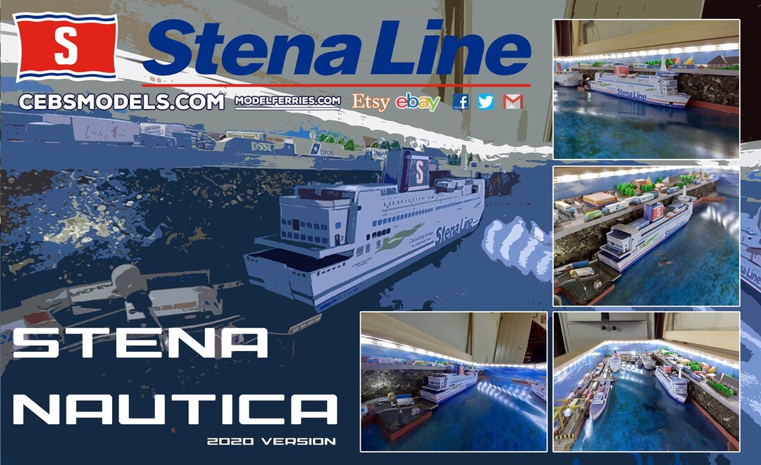 Stena Nautica (2020) (stena Line) Card Model Ferry Kit (with Optional ...