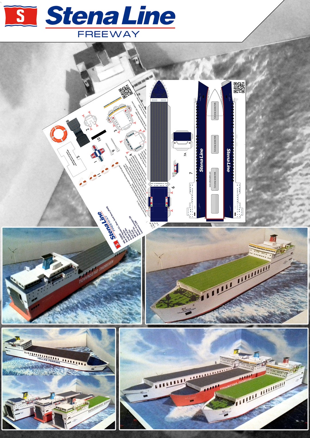 Freeway (stena Line 2002) Card Craft Model Ferry Kit - Etsy