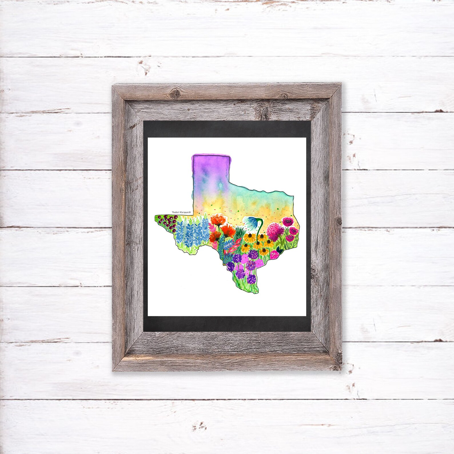 Texas Painting Texas Gift Idea Texas Map Art Texas | Etsy