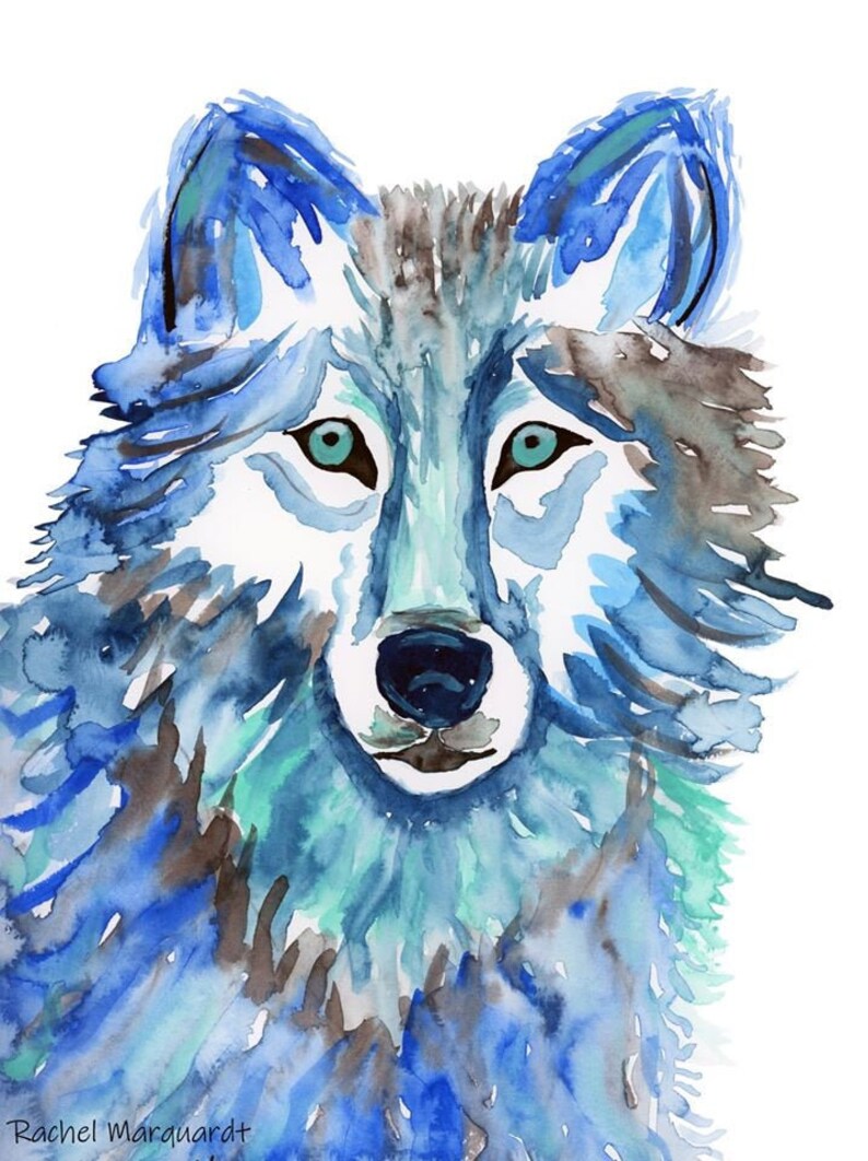 Wolf Print Wolf Painting Wolf Wall Decor Wolf Gifts - Etsy