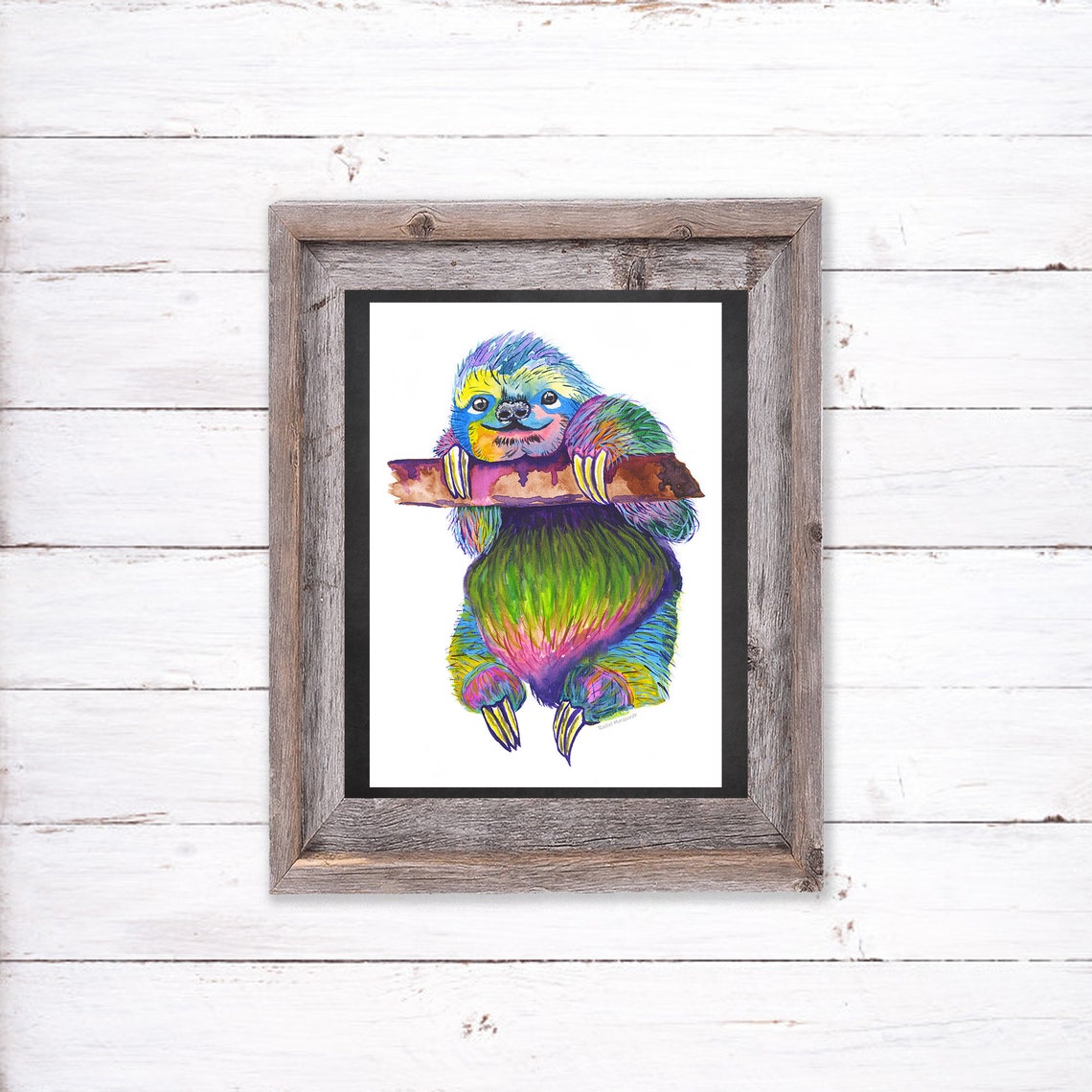 Sloth Print Sloth Painting Sloth Wall Art Sloth Nursery | Etsy