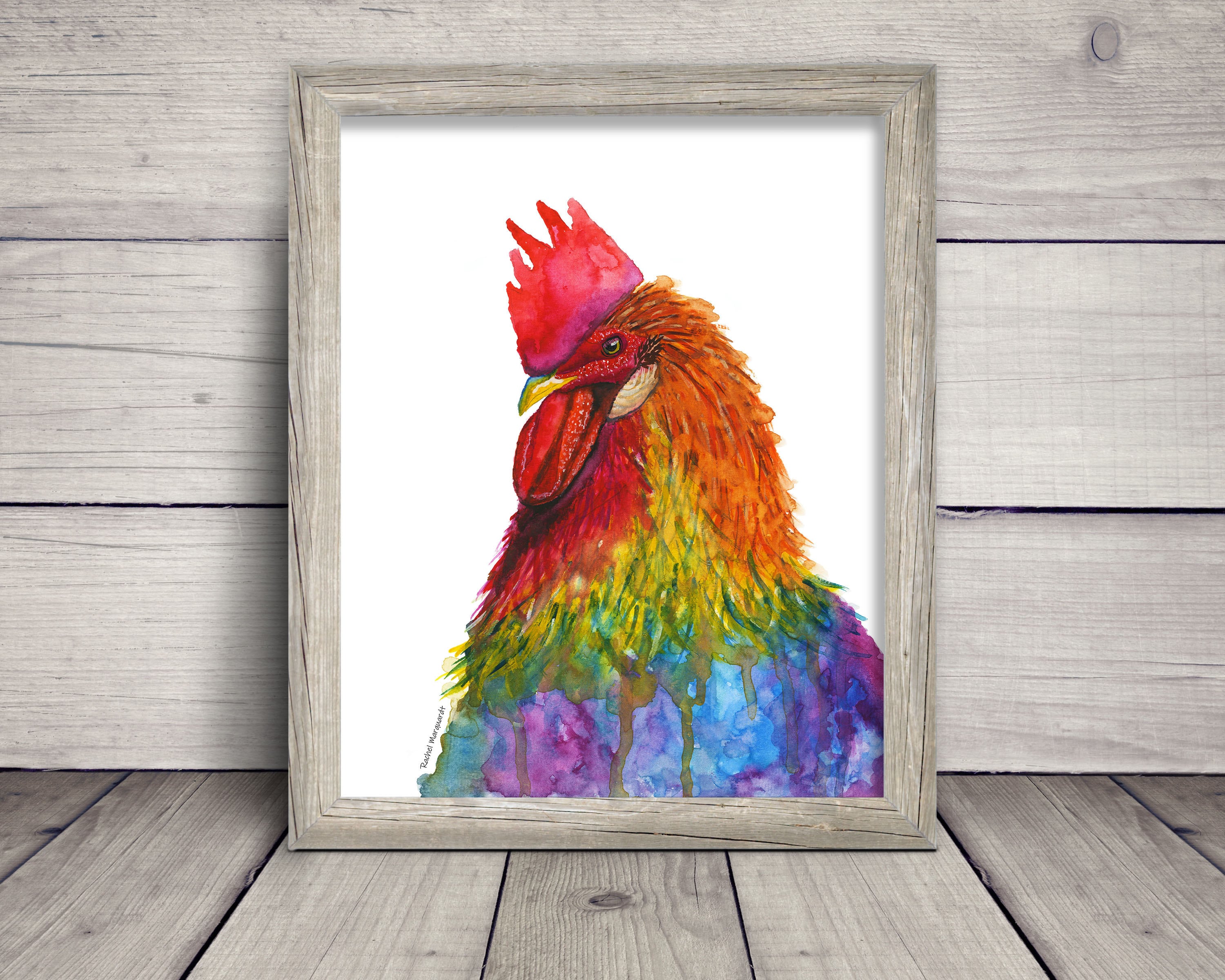 Rooster Print Rooster Wall Art Rooster Painting Rooster - Etsy