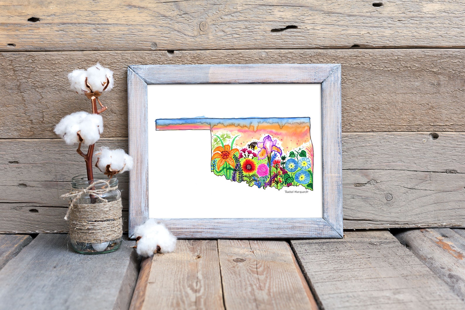 Oklahoma Print Oklahoma Wall Art Oklahoma Map Print - Etsy