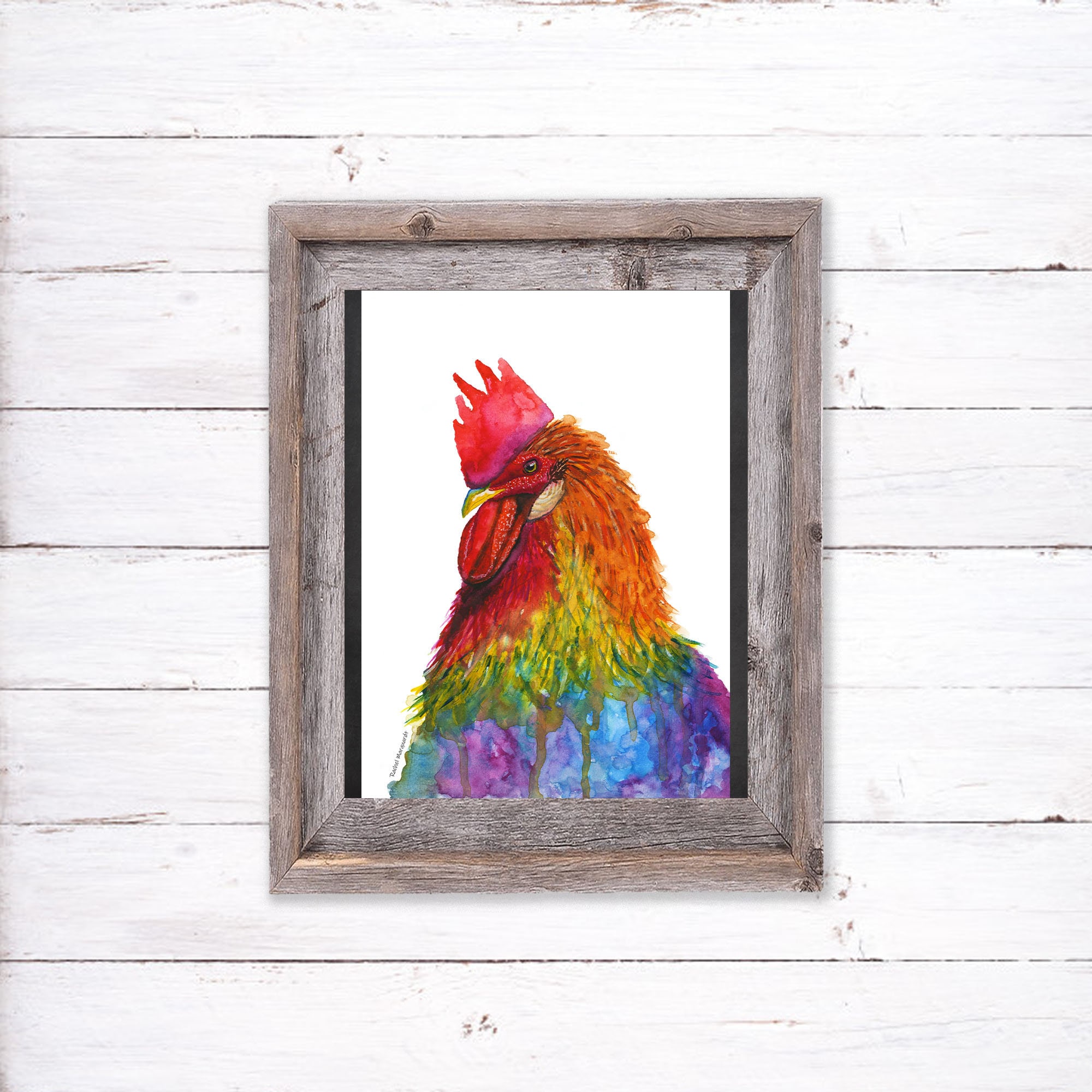 Rooster Print Rooster Wall Art Rooster Painting Rooster - Etsy