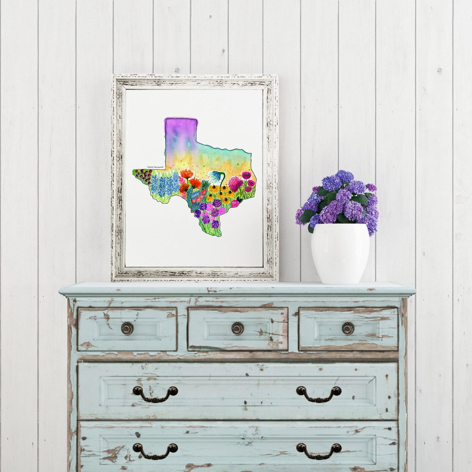 Texas Painting Texas Gift Idea Texas Map Art Texas | Etsy