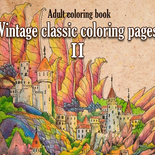 Vintage Classic Coloring Pages II: Relaxing Coloring Pages - Etsy