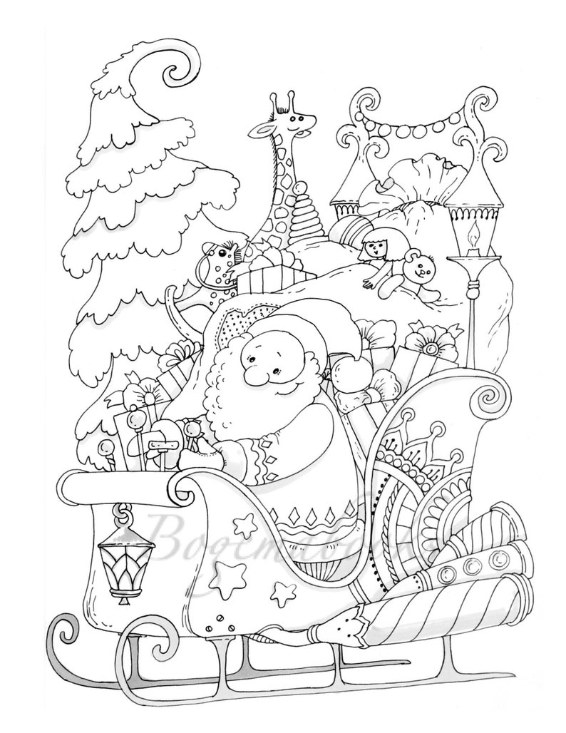 Christmas adult Coloring Book Printable Coloring Pages - Etsy Canada