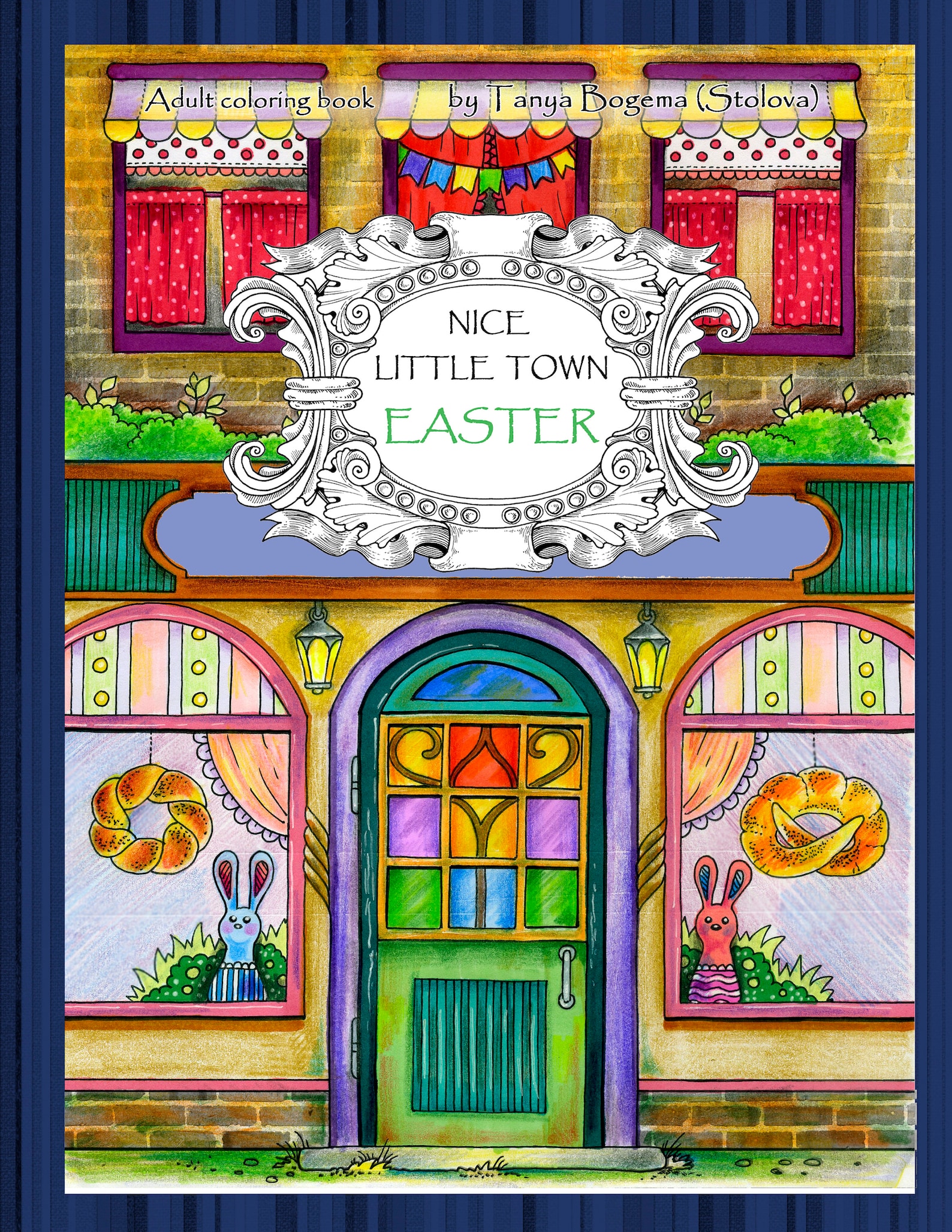 Nice Little Town Easter: Adult Coloring Book Coloring pages | Etsy