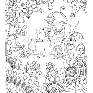 Mouse Peep's House (all Ages Coloring Book, Digital Pages, Coloring ...