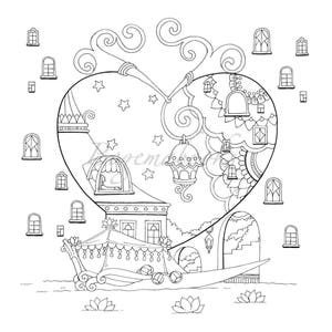 For Valentine With Love (adult Coloring Book, Valentines Day, Digital ...