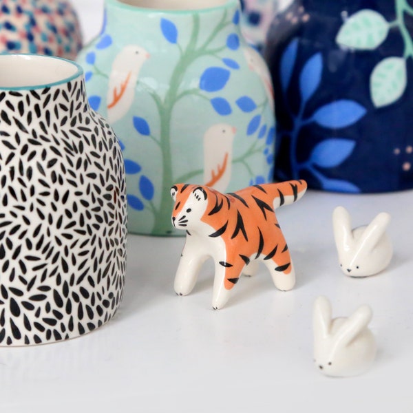 Mini Ceramic Animals - Etsy