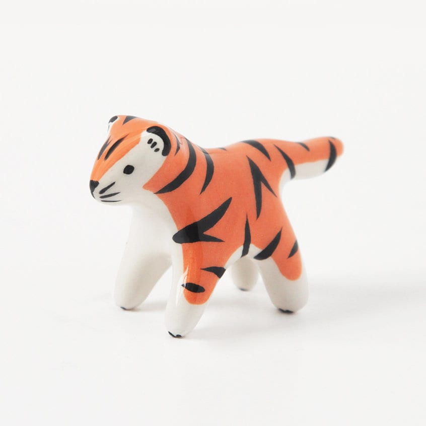 Mini Orange Tiger / Ceramic Sculpture - Etsy