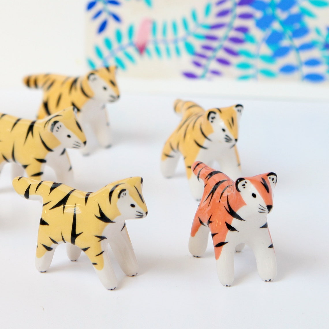 Mini Orange Tiger / Ceramic Sculpture - Etsy