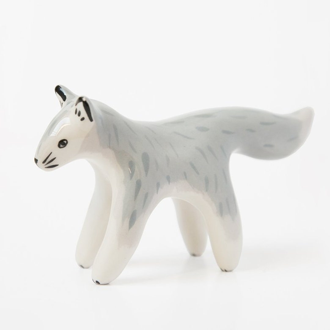 Grey Wolf / Ceramic Sculpture - Etsy