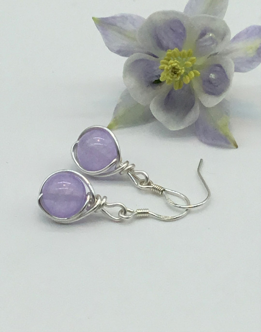 Pretty Pale Lavender,petite Drop Earrings - Etsy