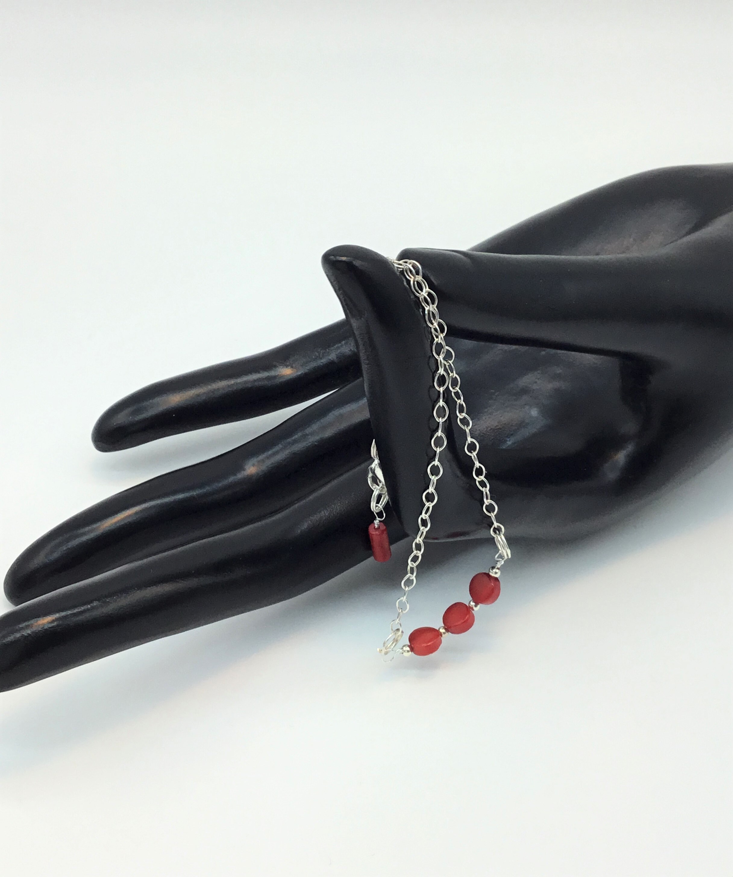 Red Coral Dainty Summer Anklet - Etsy UK