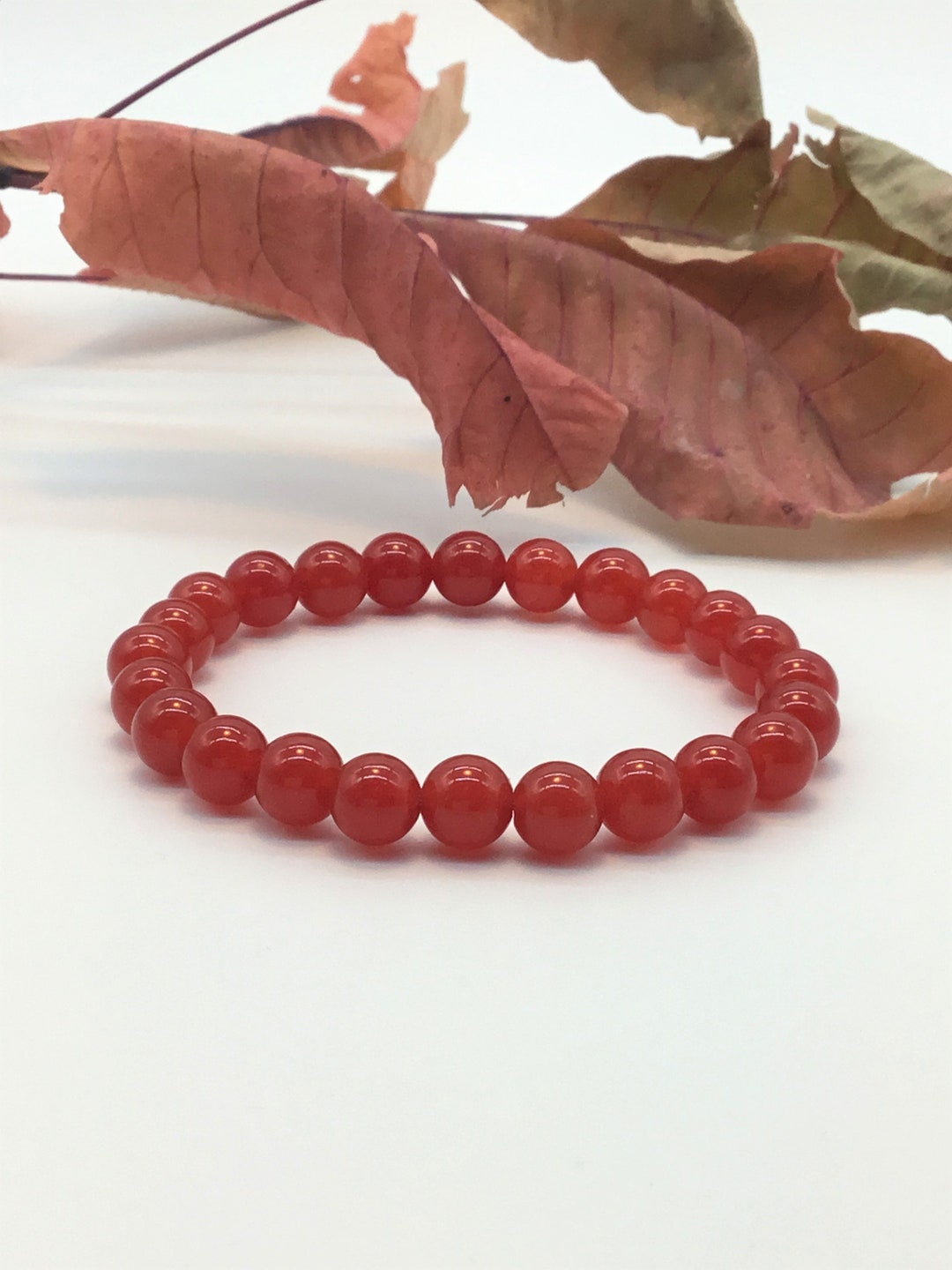 Lovely Red Jade Bracelet,red Elastic Bracelet, - Etsy UK