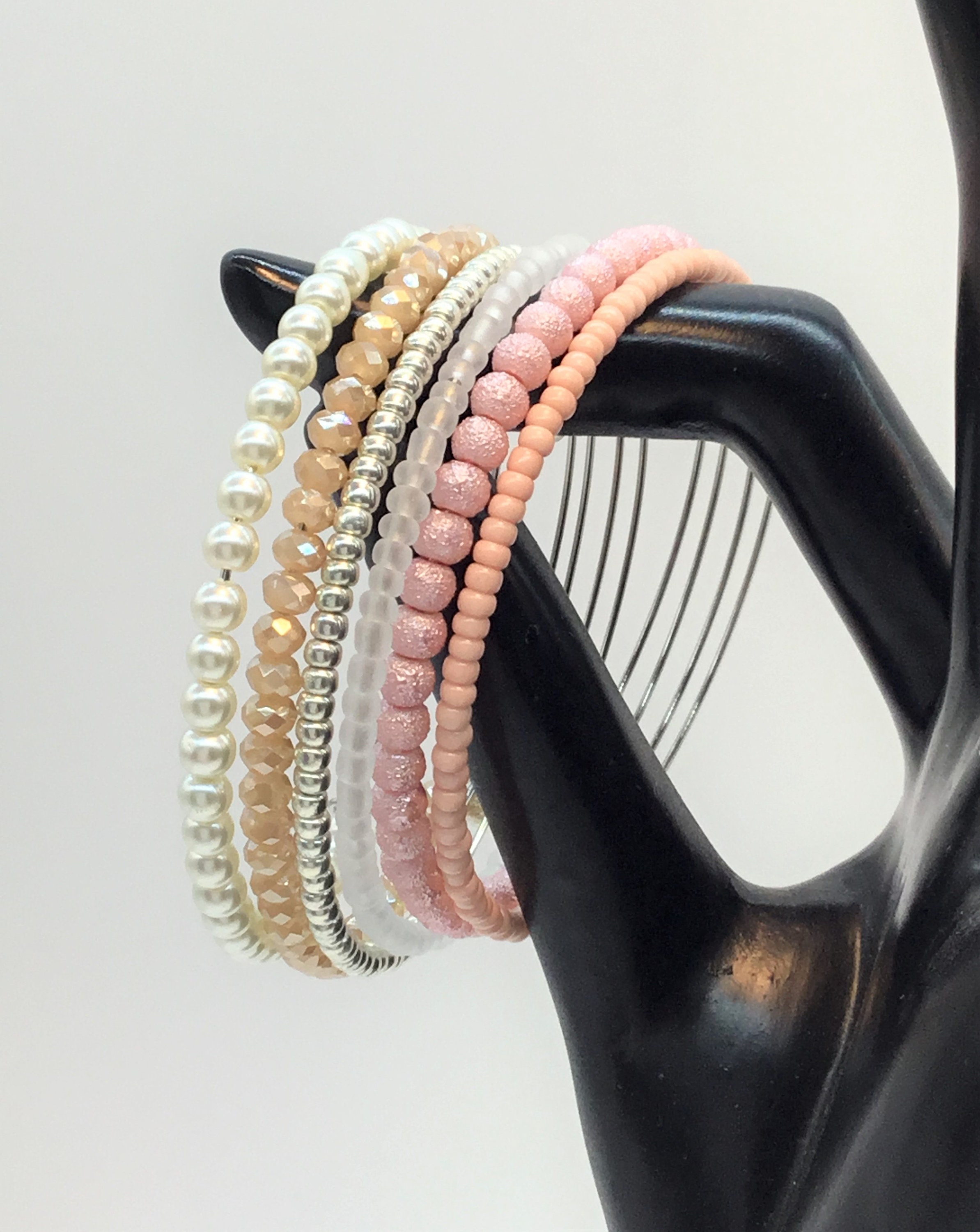 Pretty Stackable Bangles in Pastel Shades - Etsy