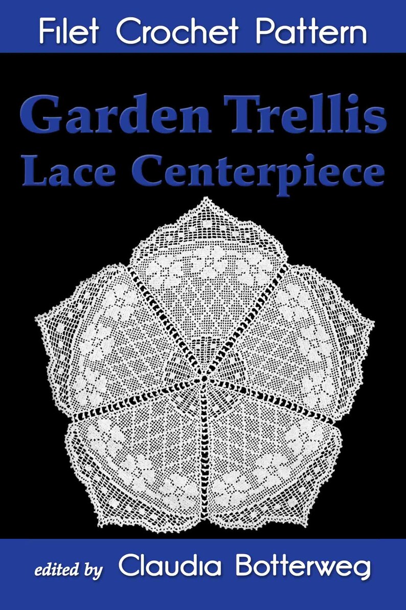Garden Trellis Lace Centerpiece Filet Crochet Pattern - Etsy