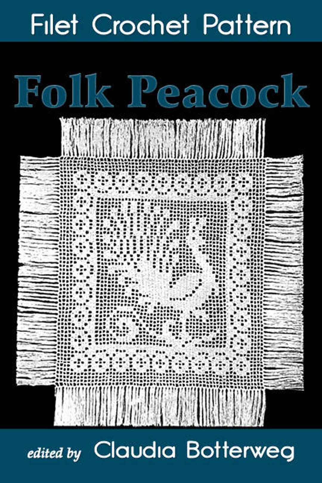 Folk Peacock Filet Crochet Pattern - Etsy