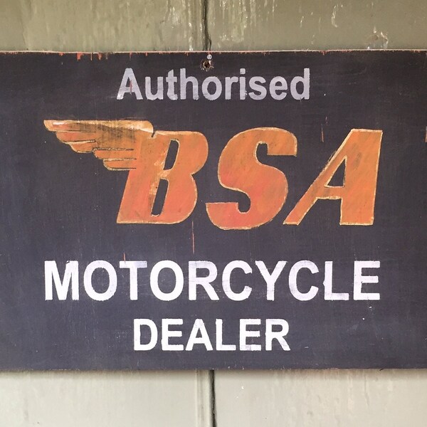 Bsa Motorcycle Sign - Etsy