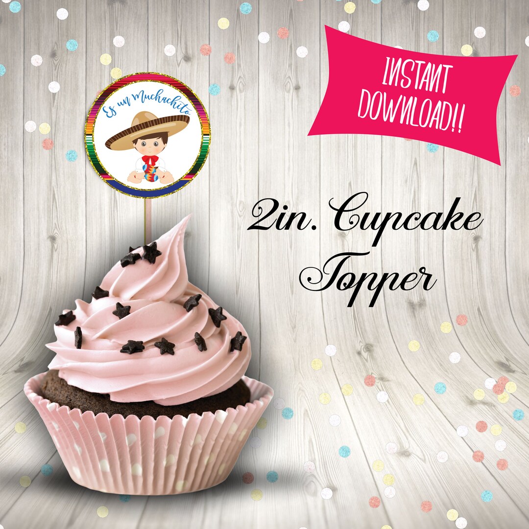 Es Un Muchachito Cupcake Topper 2in Muchachito is on the Way - Etsy