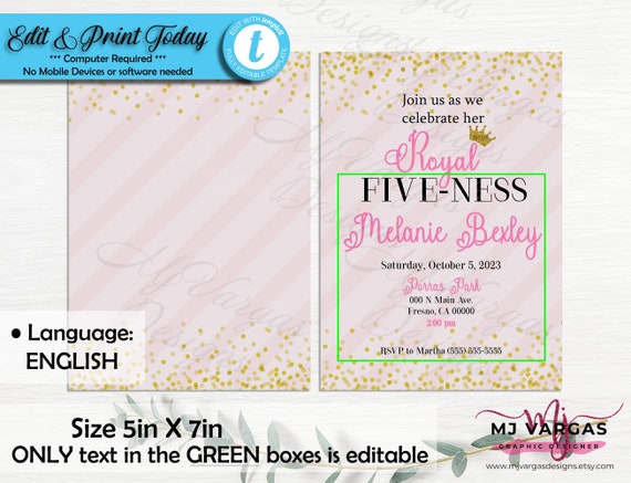 Royalty Theme Invitation