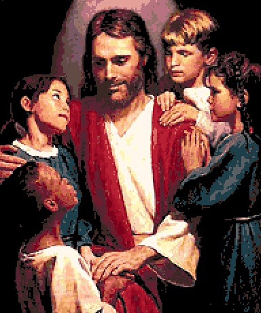 Cross Stitch Pattern JESUS With CHILDREN Holy Religious Patterns Pdf ...