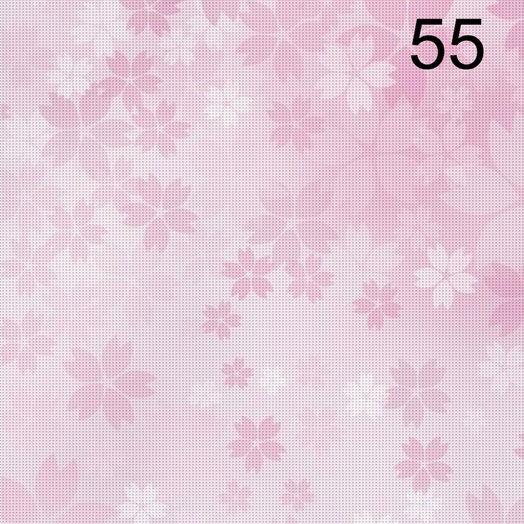 Aida Cloth 14 Count or 18 Count With Nuanced Colored Pink Flowers ...