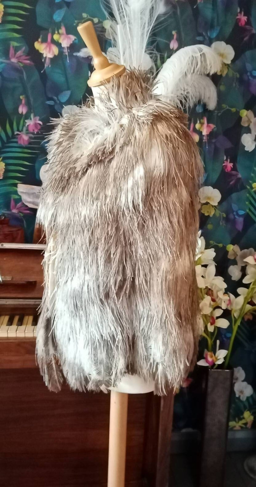 Antique Ostrich Feather Cape - 1920s Ostrich Feather Cape - Etsy