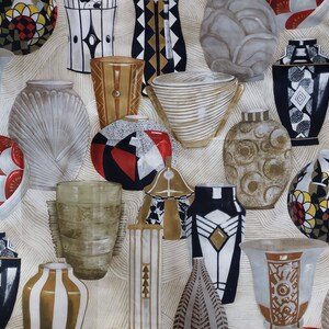 Manuel Canovas Sacha Cotton Fabric-manuel Canovas Art Deco Pots ...