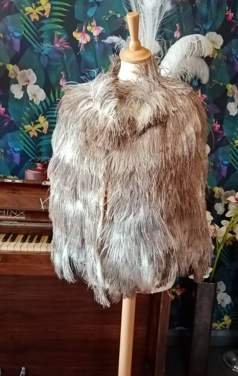 Antique Ostrich Feather Cape - 1920s Ostrich Feather Cape - Etsy