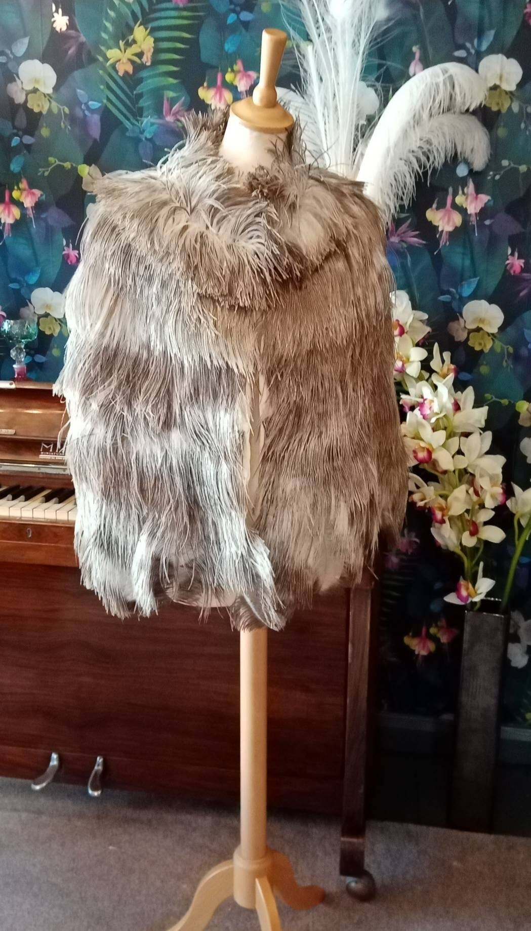 Antique Ostrich Feather Cape - 1920s Ostrich Feather Cape - Etsy
