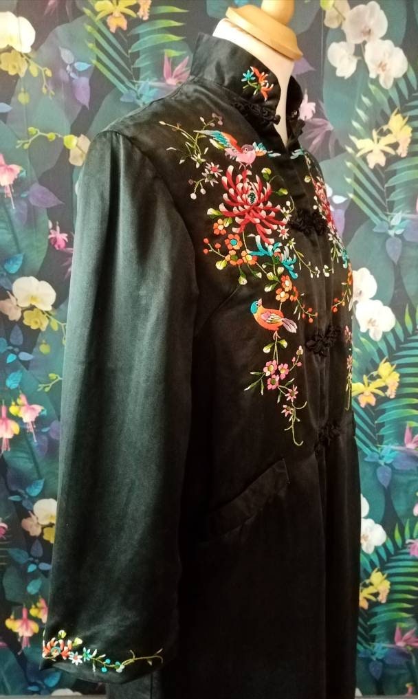 Vintage Embroidered Chinese Silk Jacket-1920s-30s Chinese | Etsy