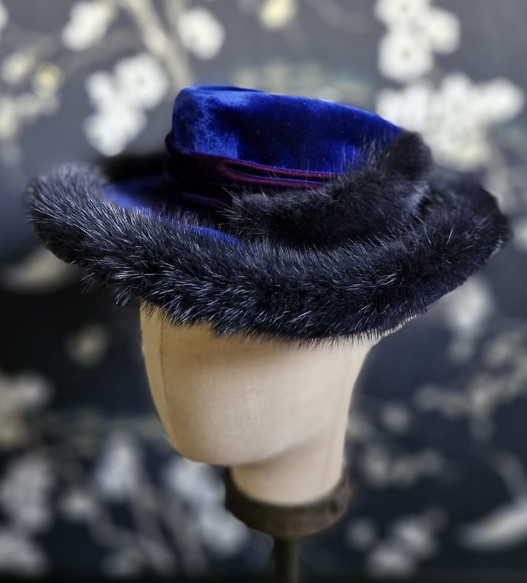 Designer Stephen Jones Hat-1980s Stephen Jones Velvet Percher Hat - Etsy