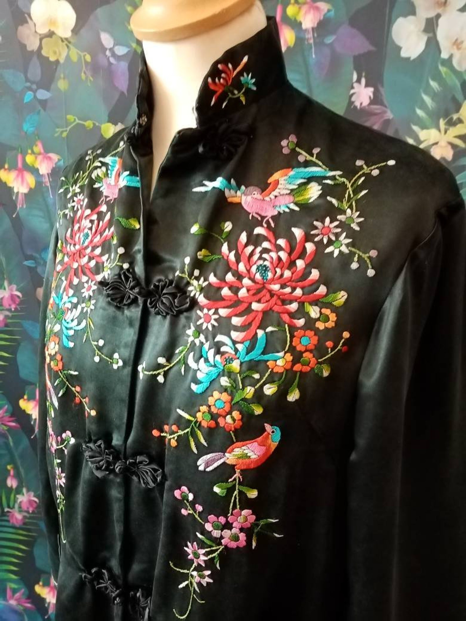 Vintage Embroidered Chinese Silk Jacket-1920s-30s Chinese | Etsy