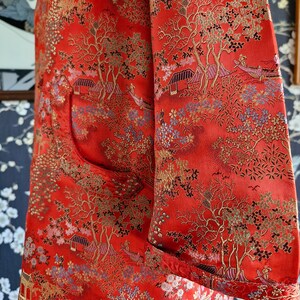Vintage Chinese Silk Brocade Robe-1940s to 1950s Peony Brocade Robe ...