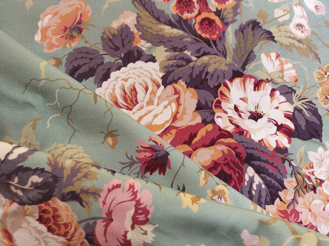 Sanderson Stapleton Park Velvet Fabric-sanderson Floral Velvets ...