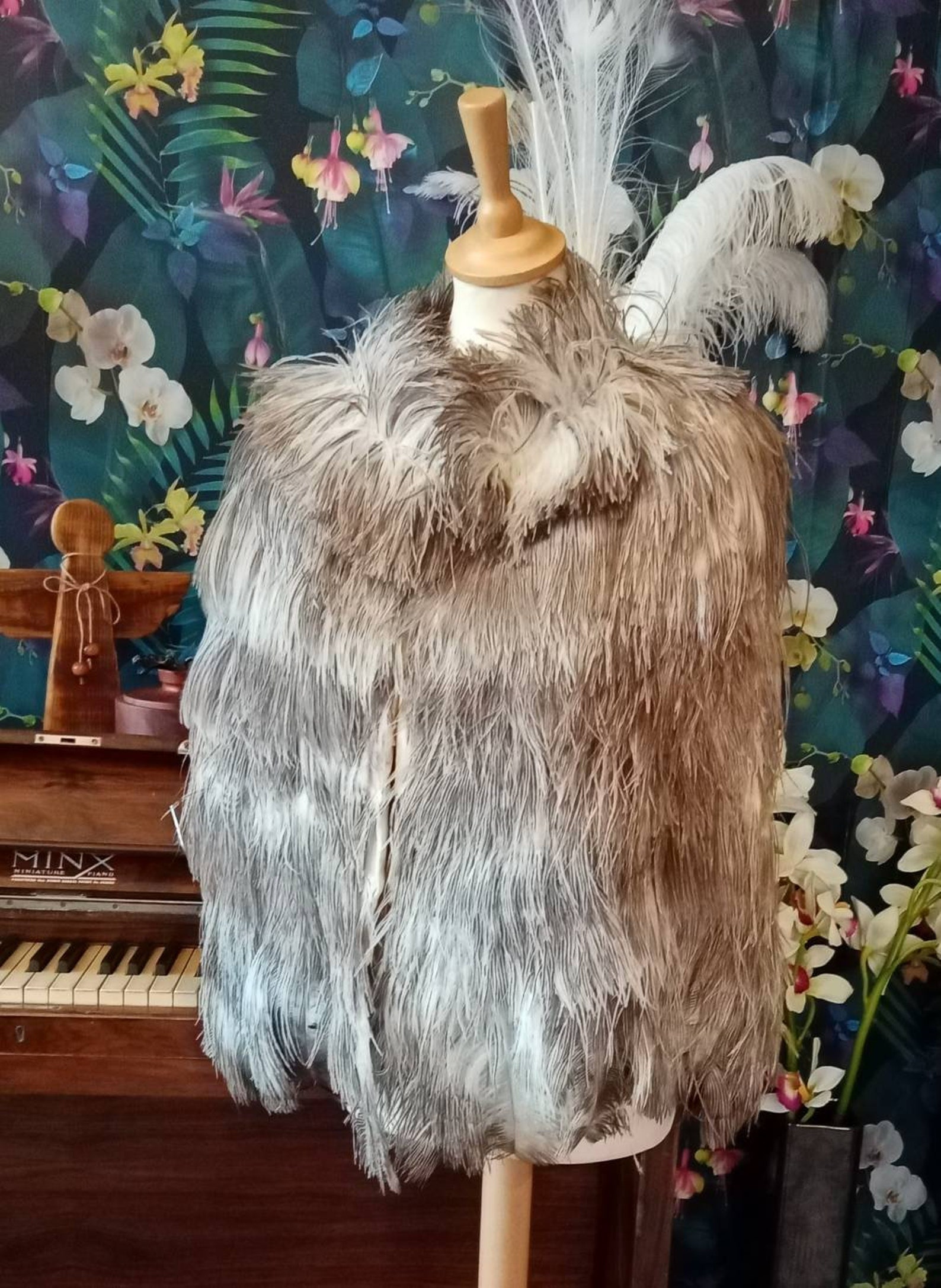 Antique Ostrich Feather Cape 1920s Ostrich Feather Cape - Etsy