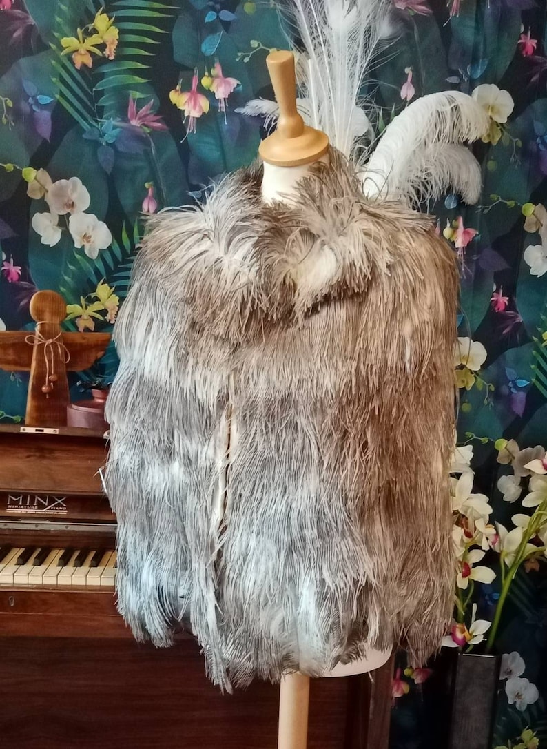 Antique Ostrich Feather Cape - 1920s Ostrich Feather Cape - Etsy