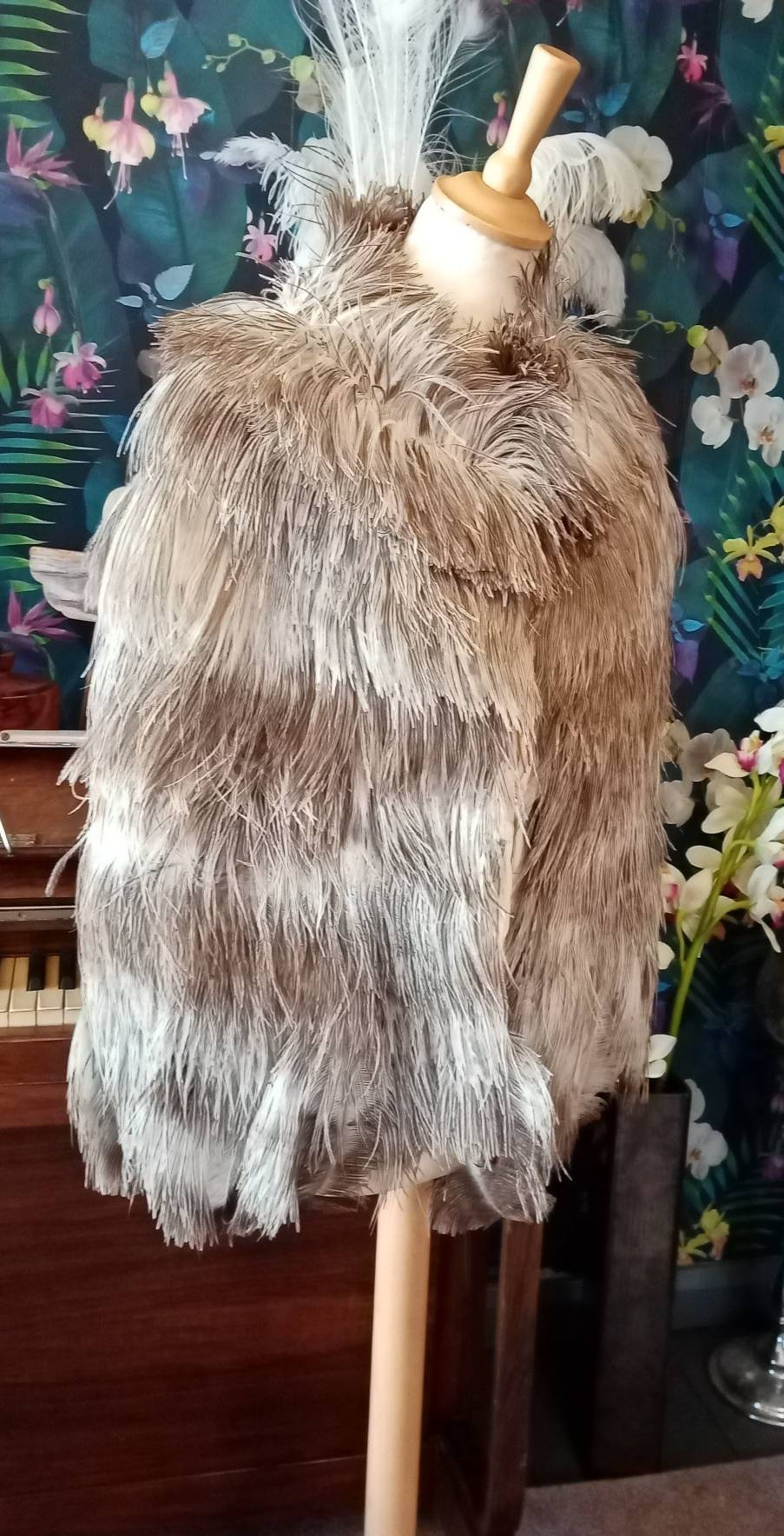 Antique Ostrich Feather Cape - 1920s Ostrich Feather Cape - Etsy