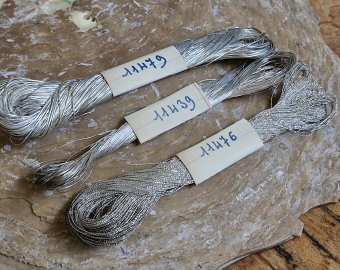 Antique 1920s Silver Metal Thread-1920s French Silver Metallic Thread ...