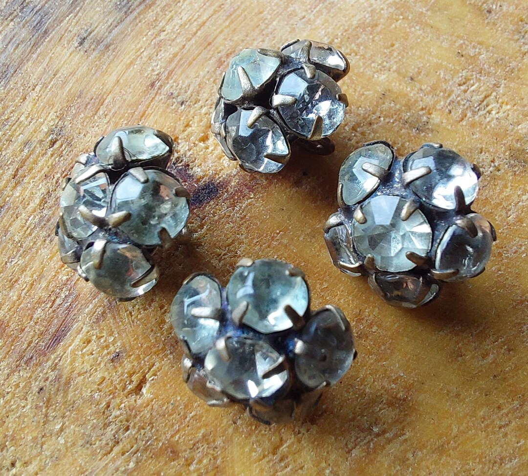 Antique Paste Buttons-1900s Paste Shoe Costume Buttons-edwardian Paste ...