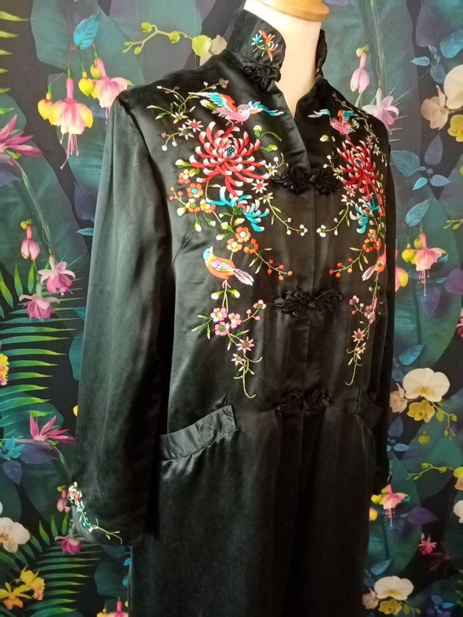 Vintage Embroidered Chinese Silk Jacket-1920s-30s Chinese | Etsy