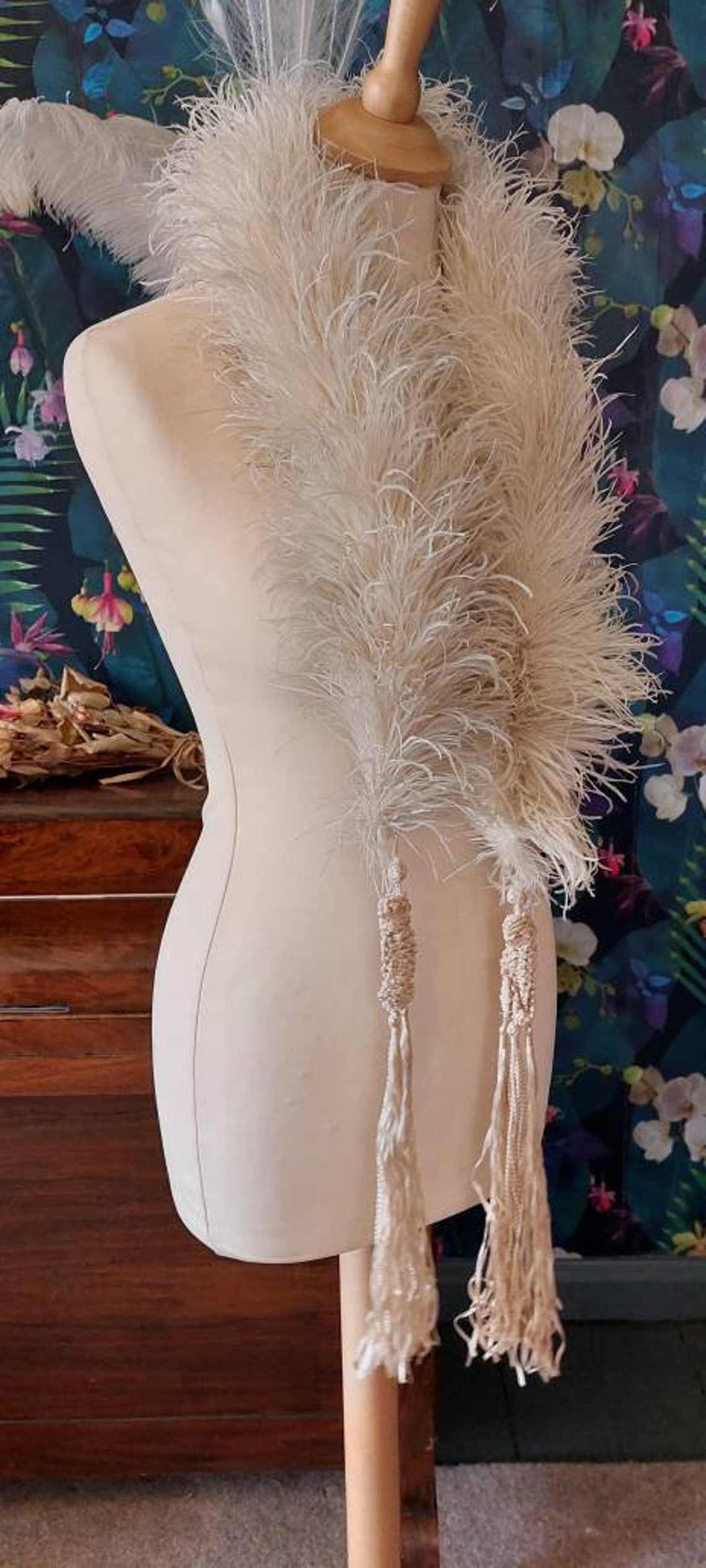 Antique Ostrich Feather Boa 1900s Edwardian Cream Ostrich - Etsy