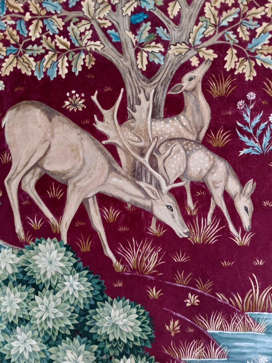 Morris and Co "the Brook" Cotton Velvet Fabric-william Morris Velvets ...