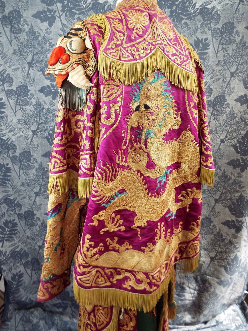 Antique Chinese Opera Costume~qing Dynasty Chinese Goldwork Opera ...