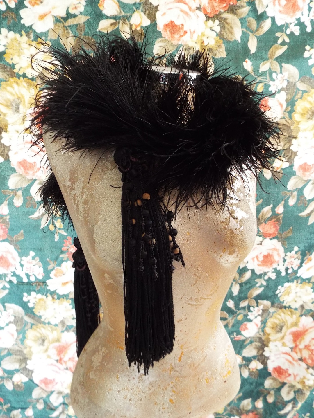 Antique Feather Boa~1900s Ostrich Feather Boa~late Victorian Feather ...