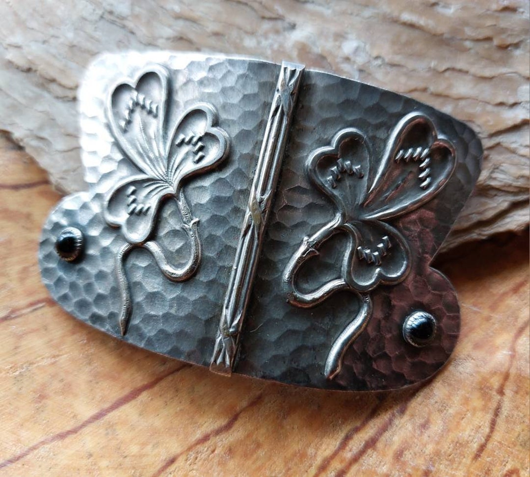 Antique Floral Buckle-arts and Crafts 1910s Metal Buckle-ruskin Style ...