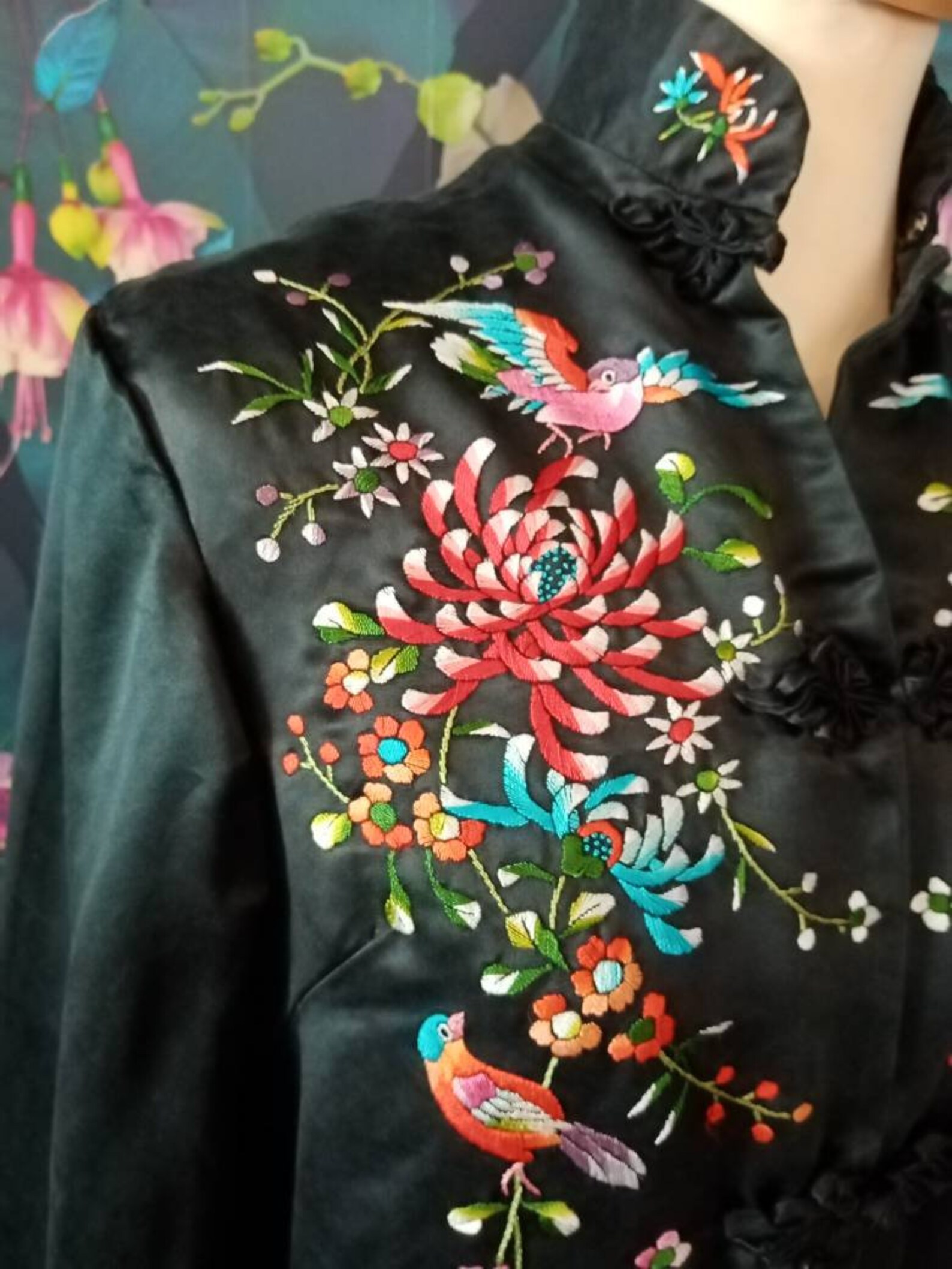 Vintage Embroidered Chinese Silk Jacket-1920s-30s Chinese | Etsy